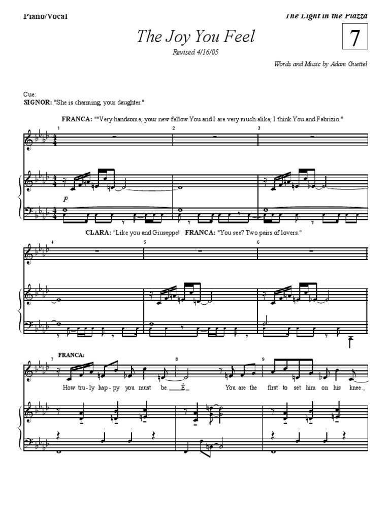 Light in the Piazza Sheet Music | PDF