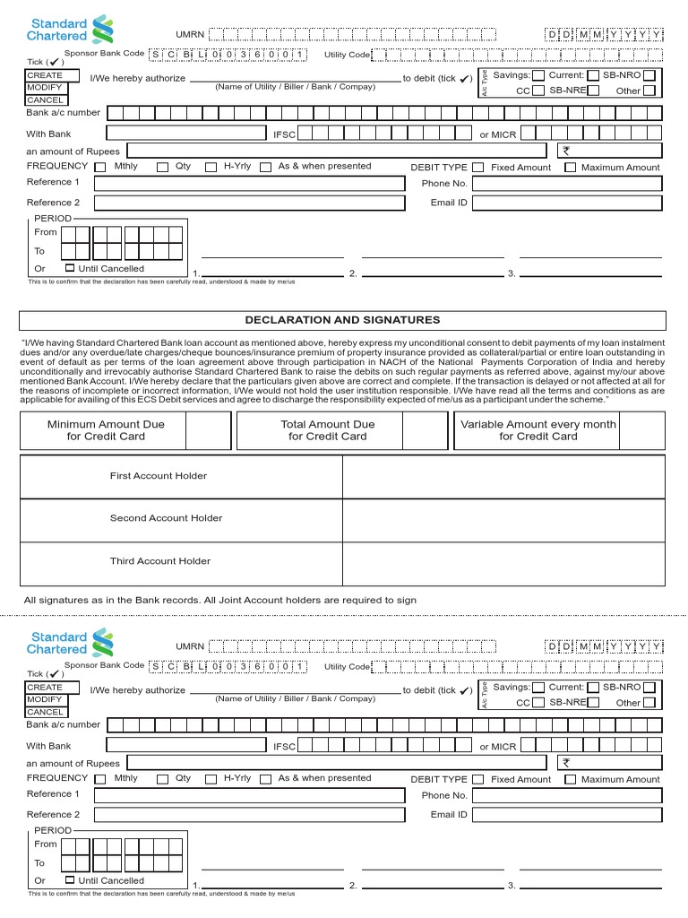 NACH Mandate Authorization Form | PDF | Business | Finance & Money ...