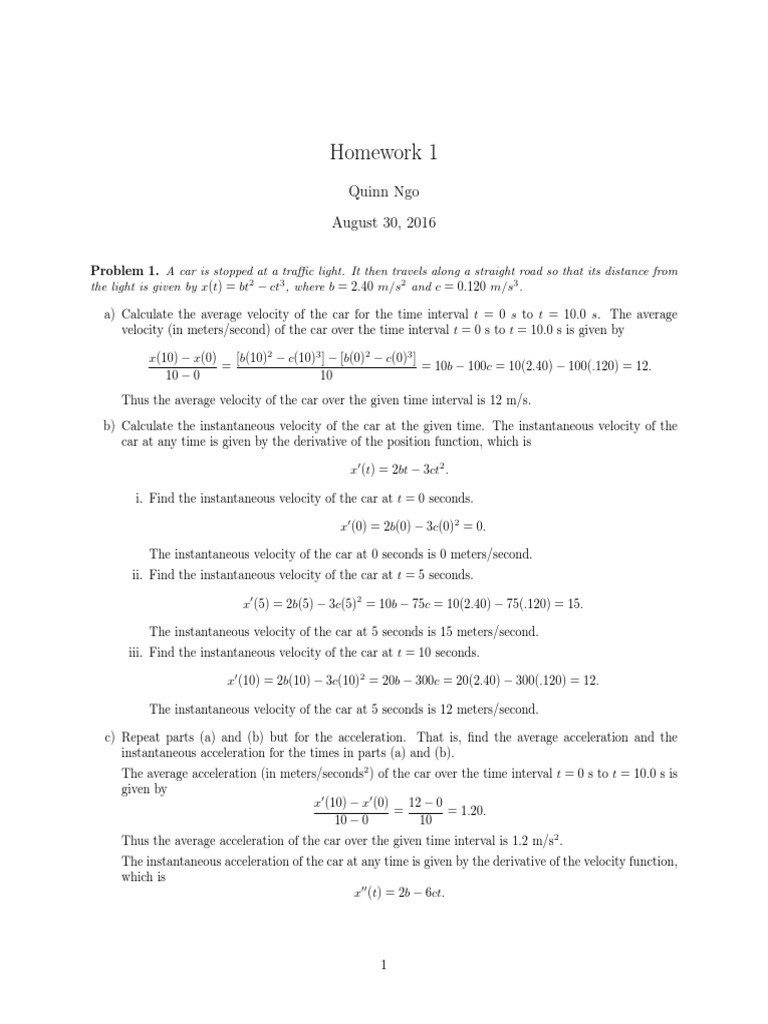 Phys 151 Homework 1 | PDF | Euclidean Vector | Sphere