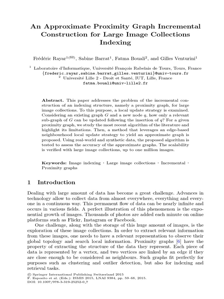 An Approximate Proximity Graph Incremental Construction For Large Image ...