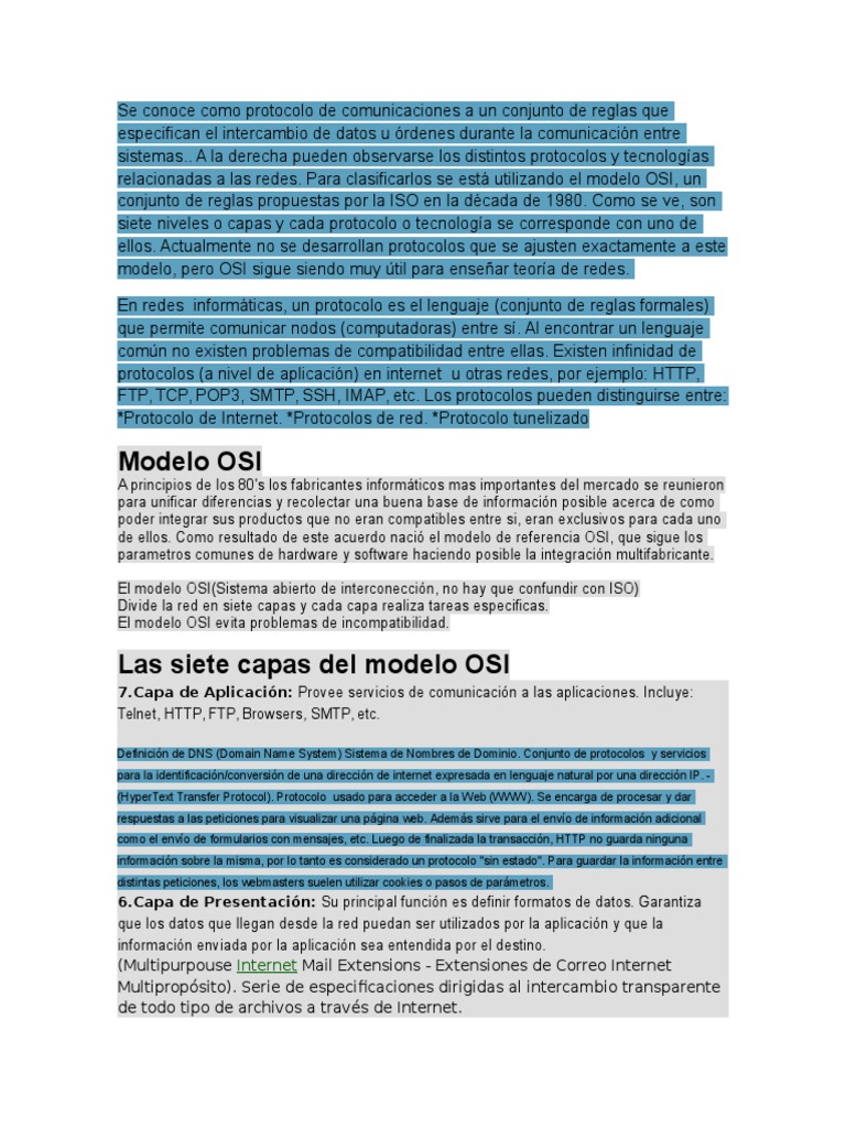 Niveles de Protocolos | Descargar gratis PDF | Protocolos de ...