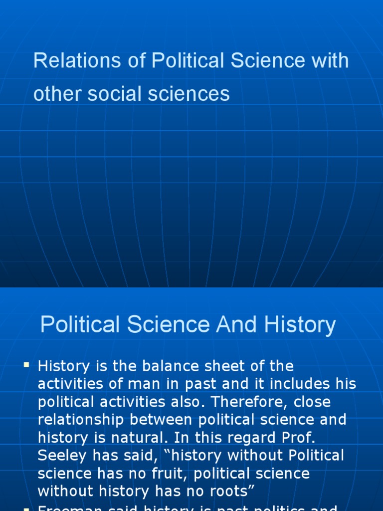 Relations of Political Science With Other Social Sciences | Sociology ...