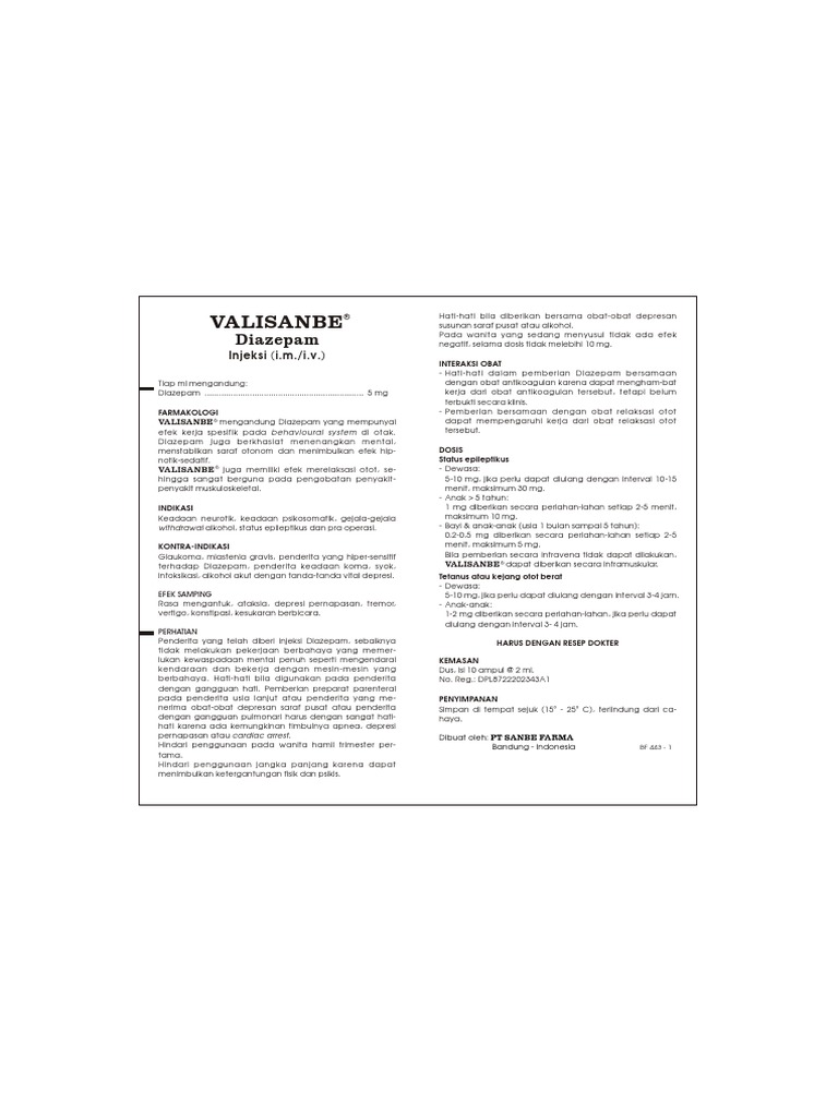 Insert VALISANBE Inj PDF | PDF