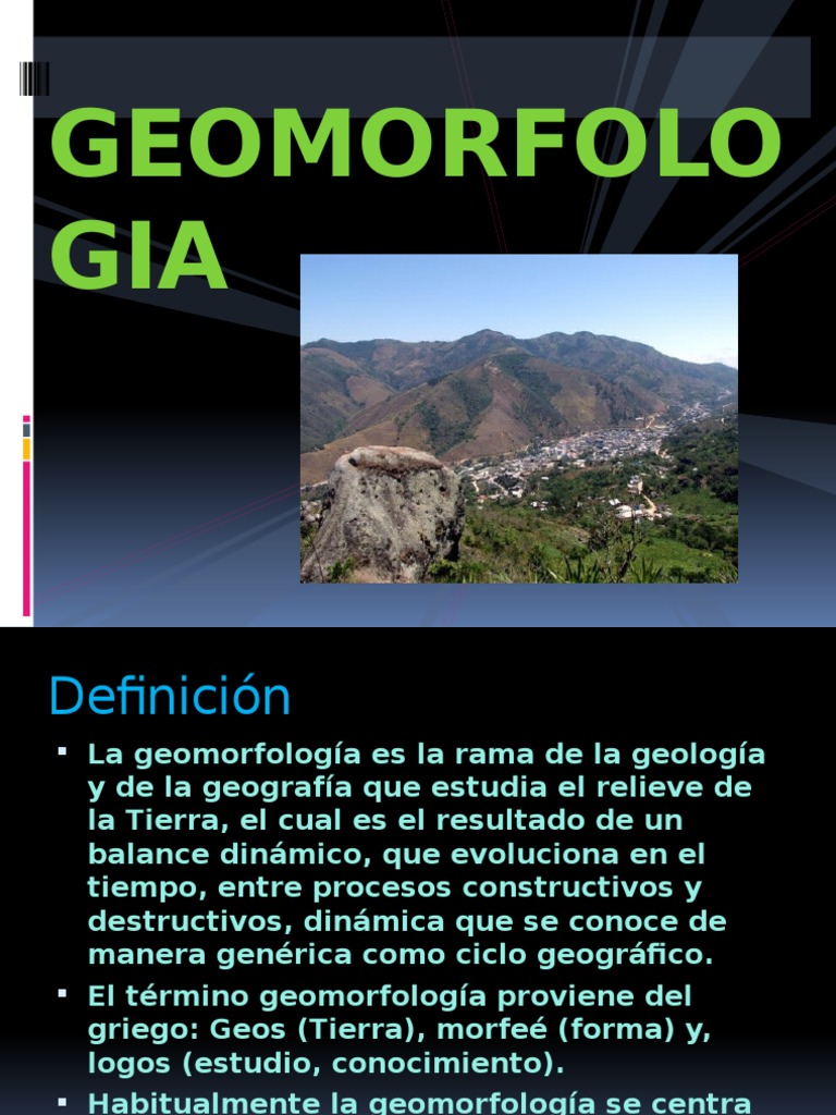 GEOMORFOLOGIA | PDF | Geomorfología | Ciencias de la Tierra