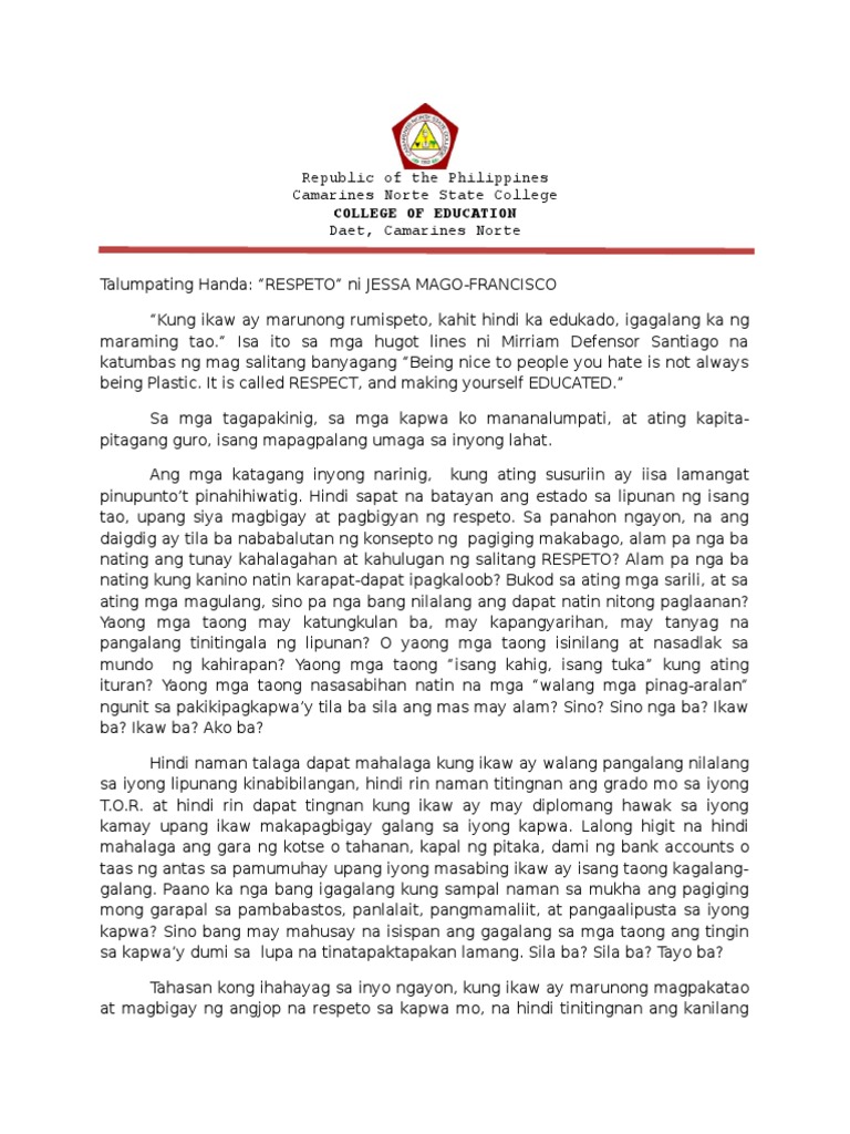 Talumpating Handa | PDF