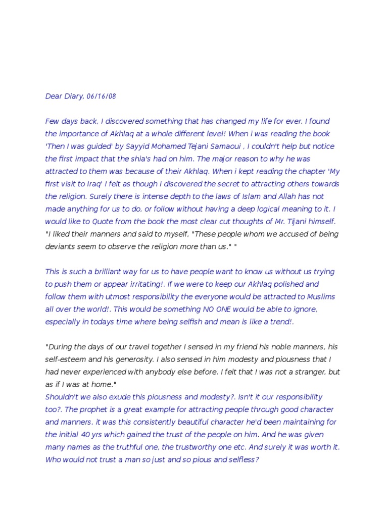 The Importance of Akhlaq | PDF | Abrahamic Religions | Religious ...