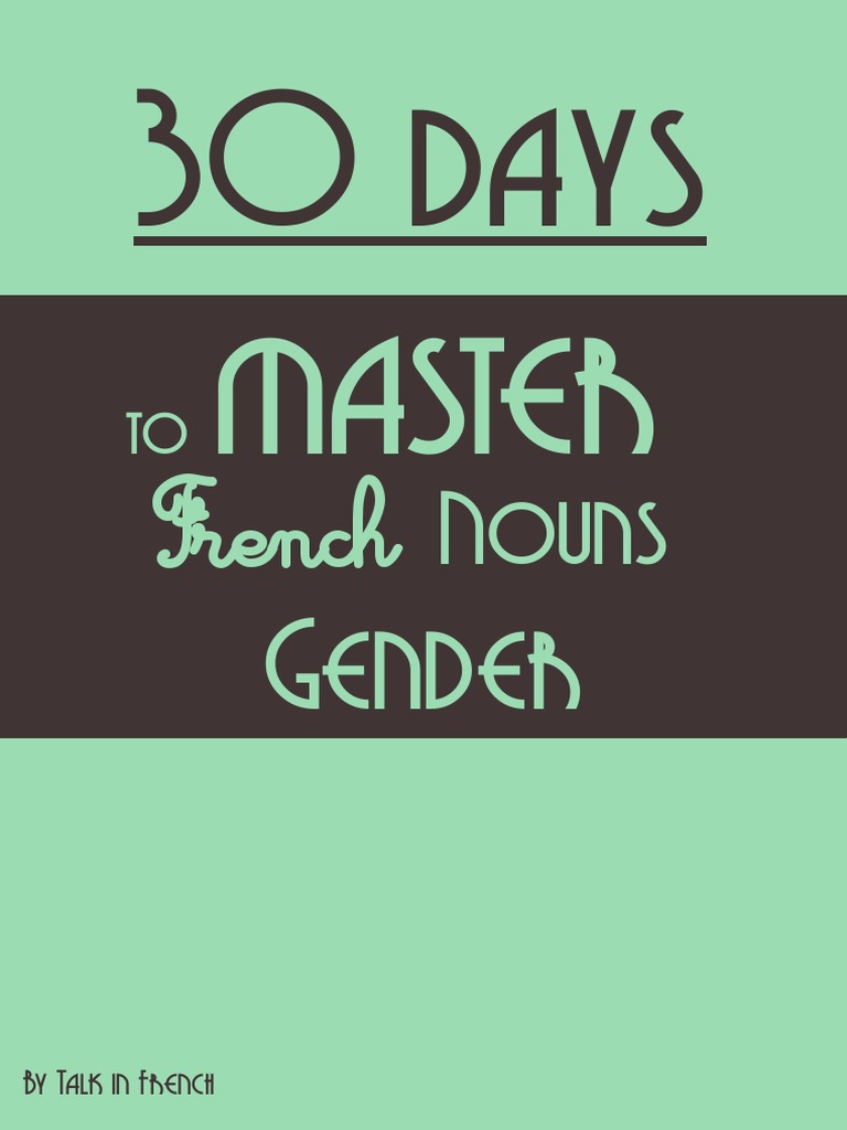 French Gender Drill Sample 1 PDF | PDF | Grammatical Gender | Morphology