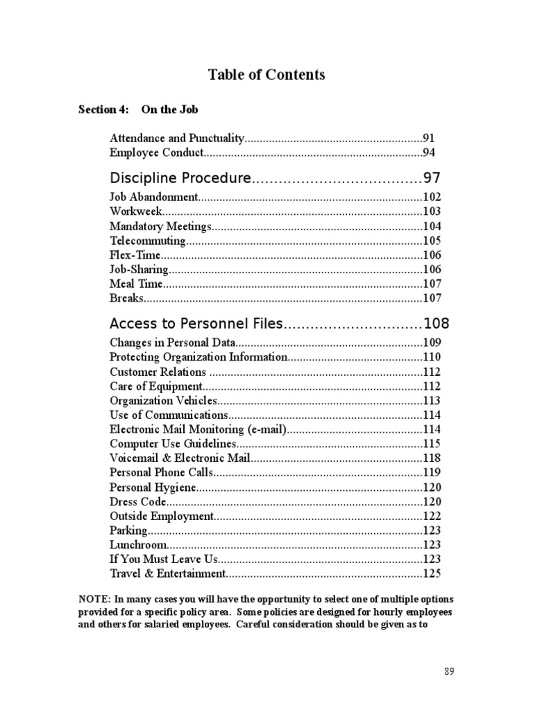 Policy Document | PDF | Telecommuting | Employment