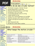 Circular Motion Formula Sheet Class11 | PDF