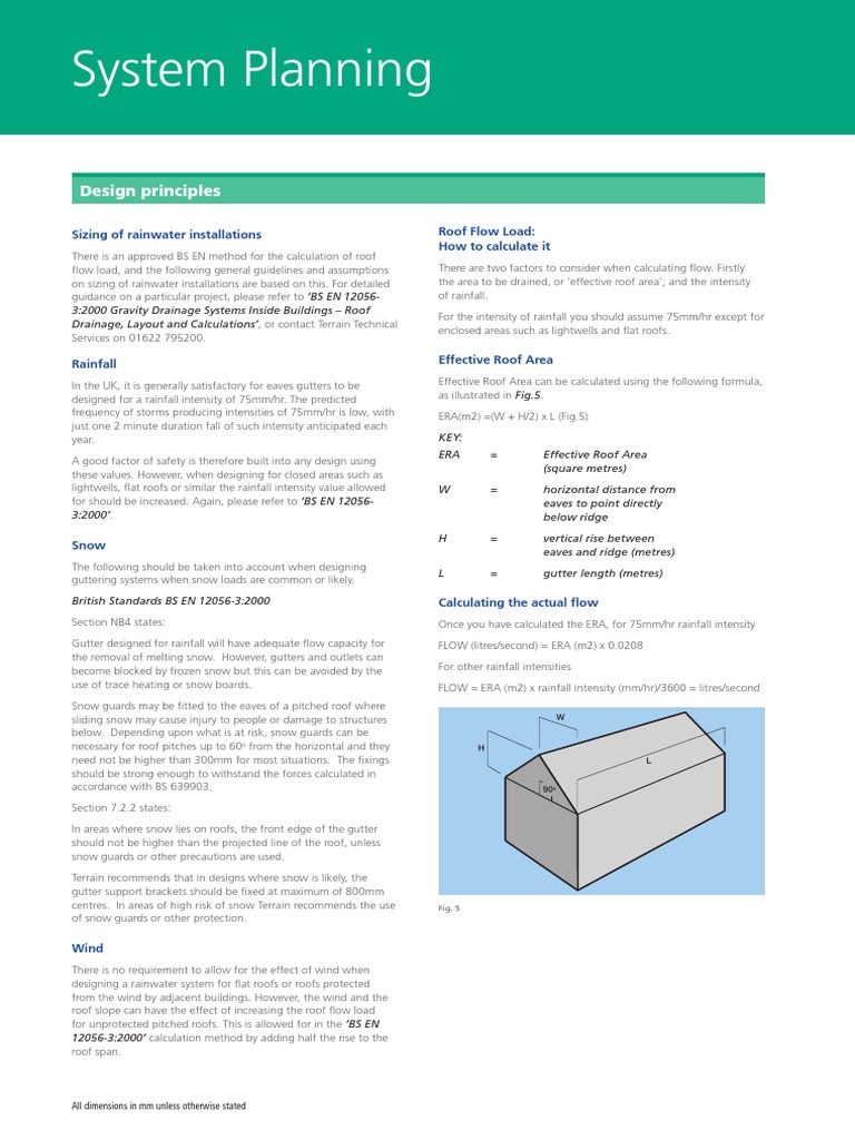 Terrain Rainwater System Planning | PDF | Snow | Rain
