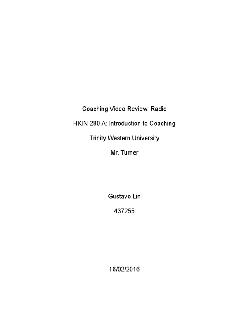 Coaching Movie Review | PDF | Clothing | Teaching And Learning