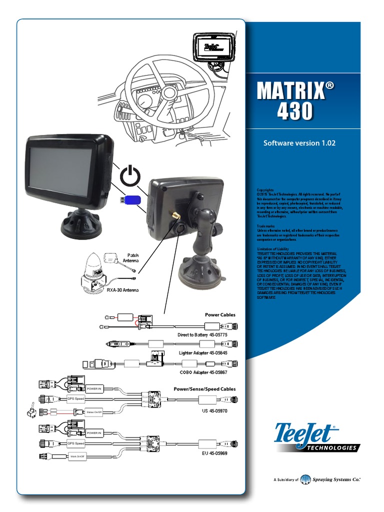 TeeJet Matrix 430 Guide 98-01493-A4 R1 | PDF | Trademark | Copyright
