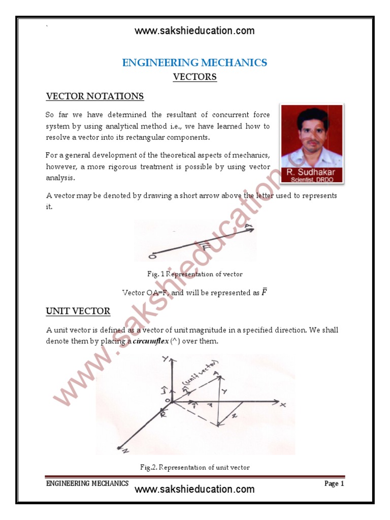 Vector Analysis in Engineering Mechanics | PDF | Euclidean Vector | Torque