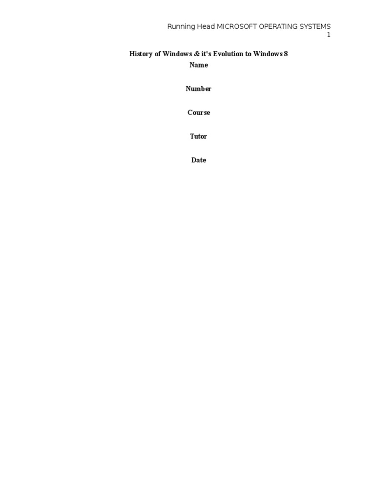 Evolution of Microsoft Windows | PDF | Windows Nt | Microsoft Windows