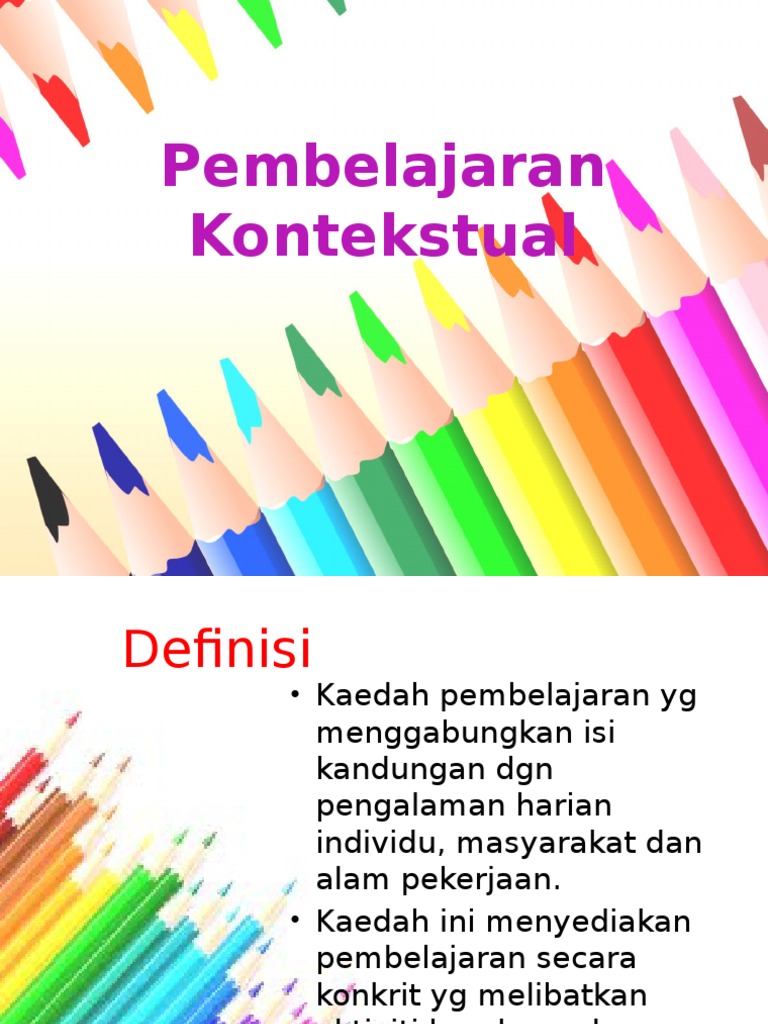 Pembelajaran Kontekstual | PDF