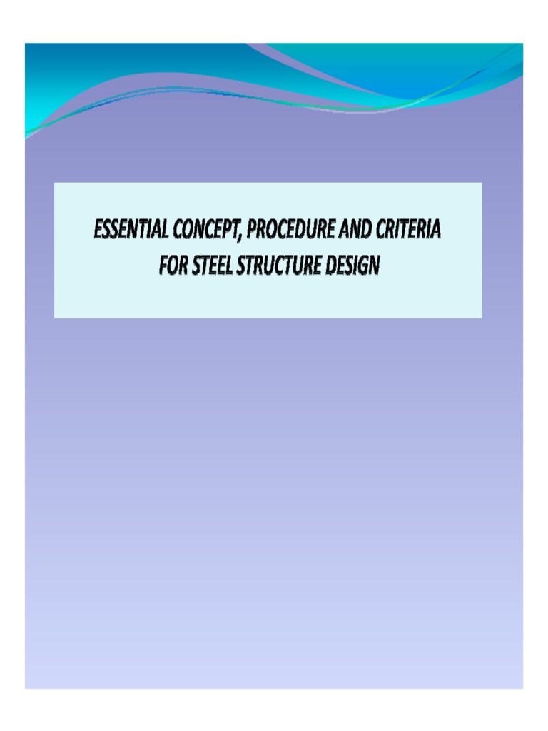 Steel Design Concept | PDF | Column | Structural Load