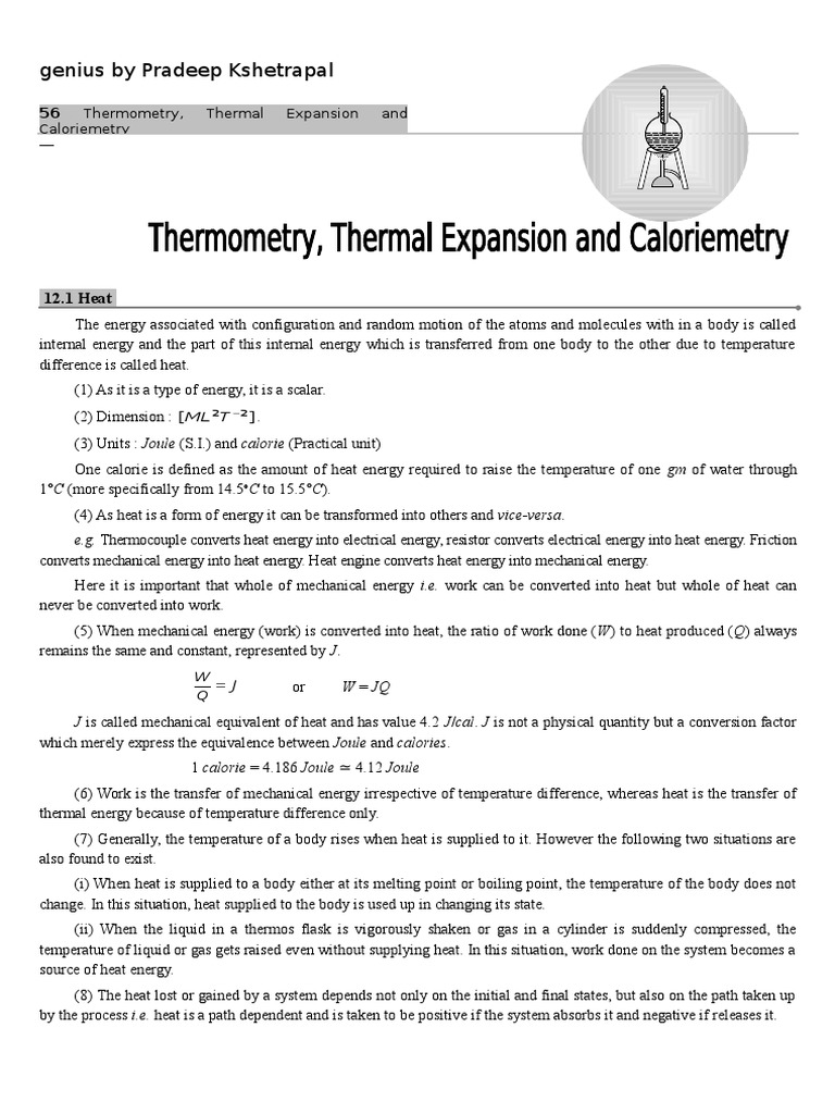 01-Thermal Expansion (Theory) | Thermal Expansion | Latent Heat