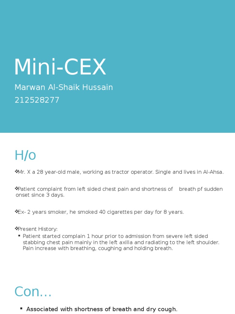 Mini CEX Pulmonary | PDF | Thorax | Gallbladder