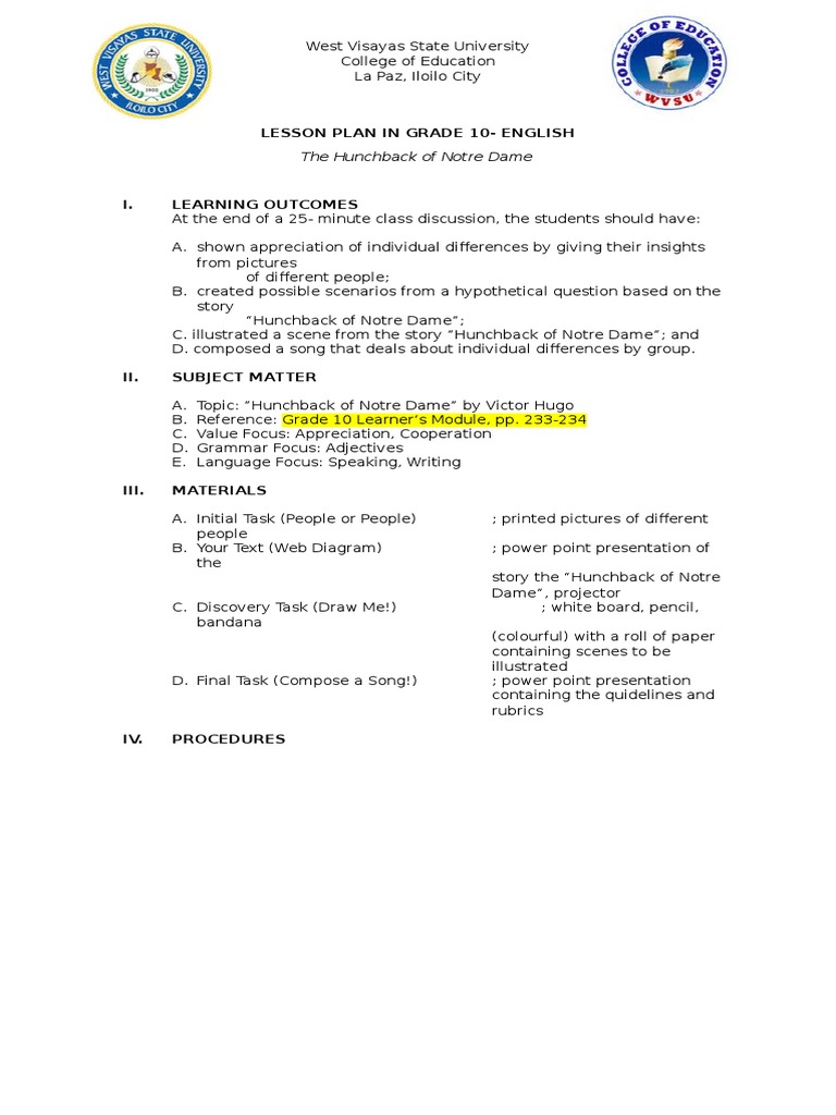 Detailed Lesson Plan | PDF | Lesson Plan | Pedagogy