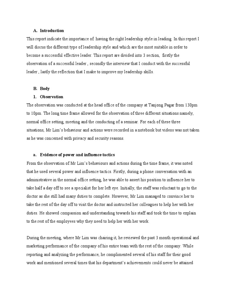 Leadership For Change Assignment | PDF | Transformational Leadership ...