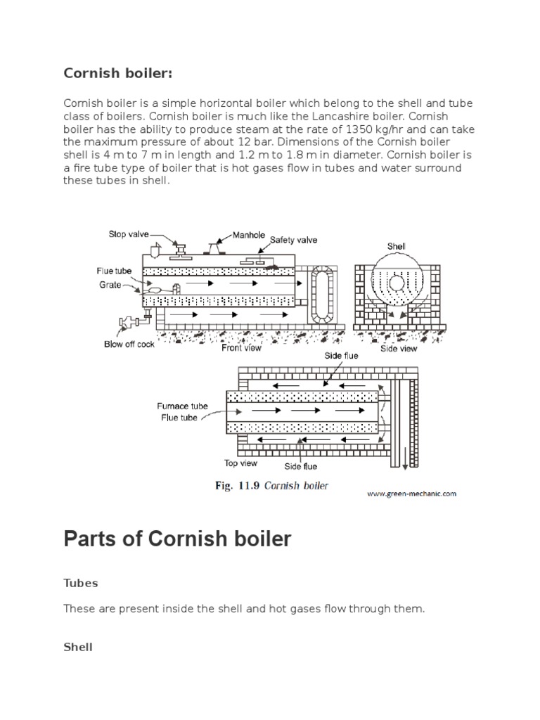 Cornish Boiler | PDF | Boiler | Chemical Engineering