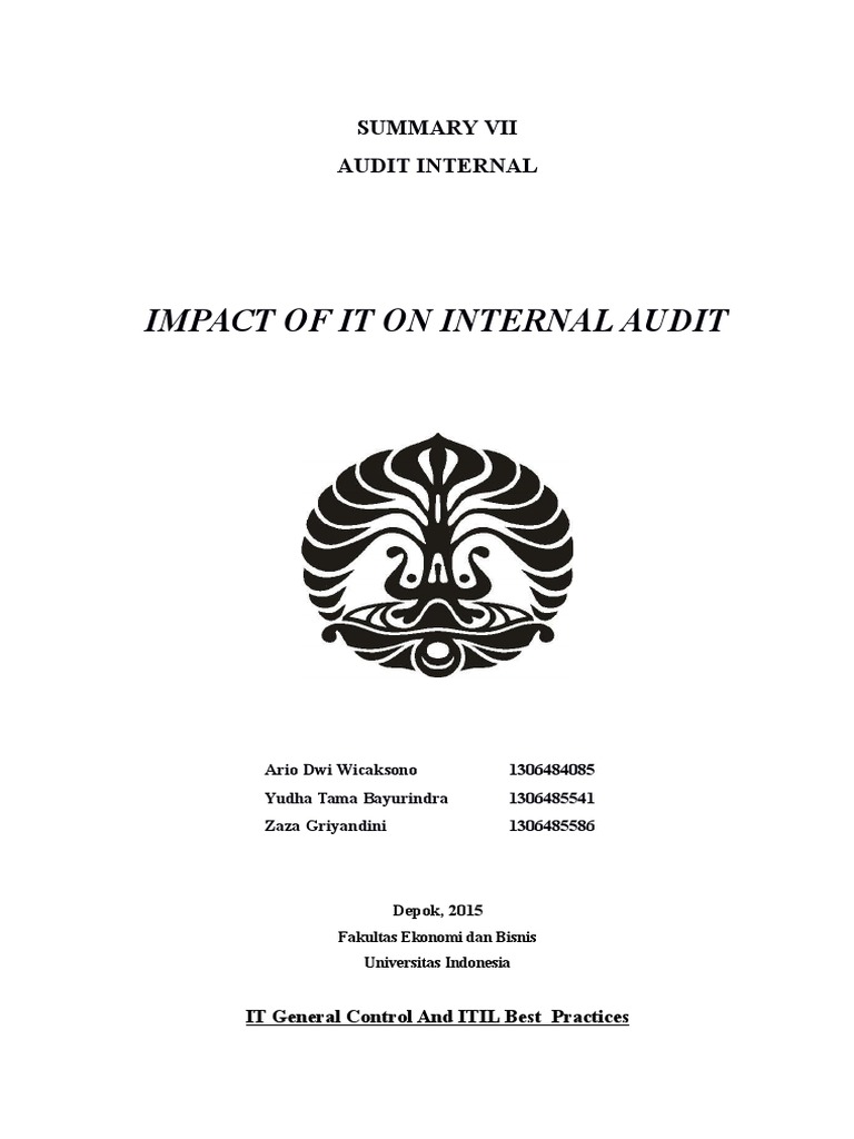Chapter 20 Audit Internal Impact of IT On Audit Internal | PDF | Komputer