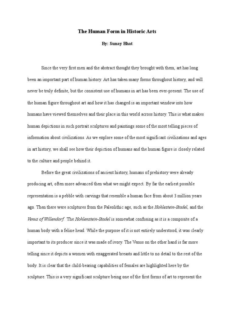 Human Form in Art History | PDF | Sculpture | Ancient Egypt