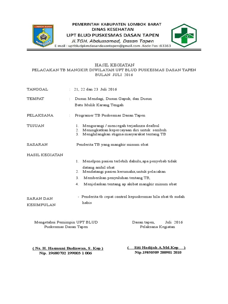 Laporan Hasil Kegiatan | PDF