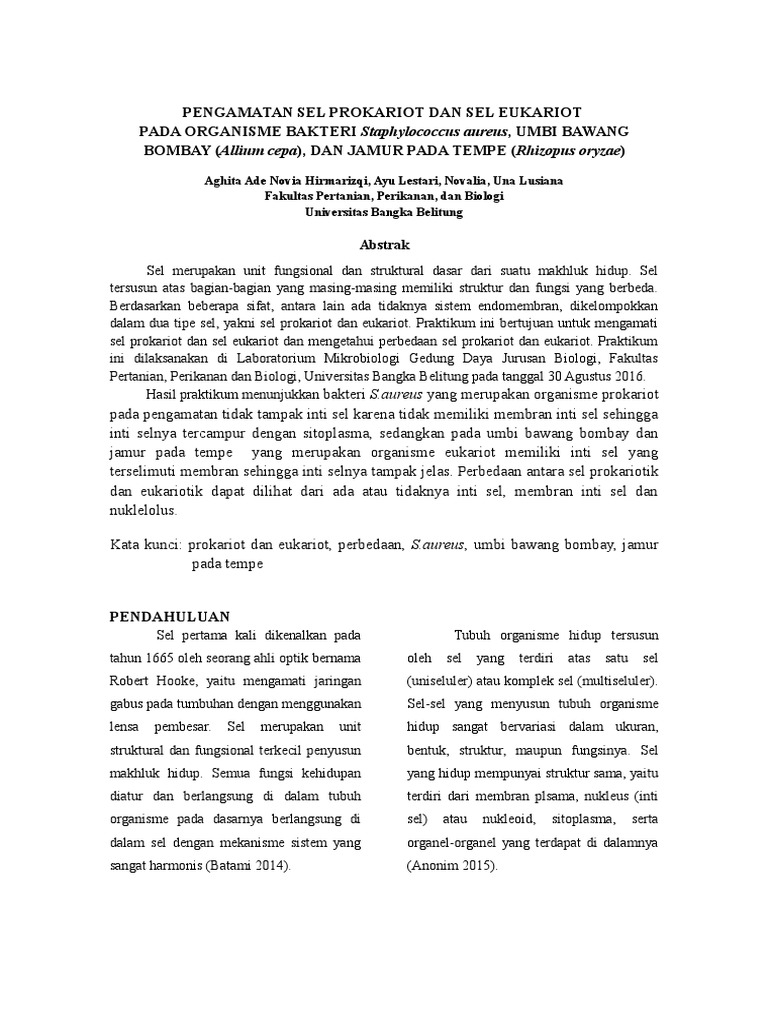 Sel Prokariot Dan Eukariot | PDF | Sains & Matematika