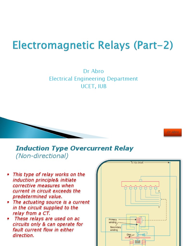 Induction Type Overcurrent Relay Overview | PDF | Relay ...