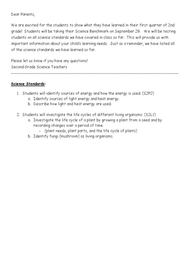 Benchmark Letter | PDF