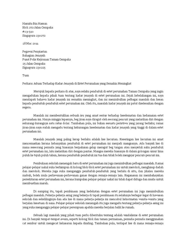 Surat Kiriman Rasmi BM | PDF