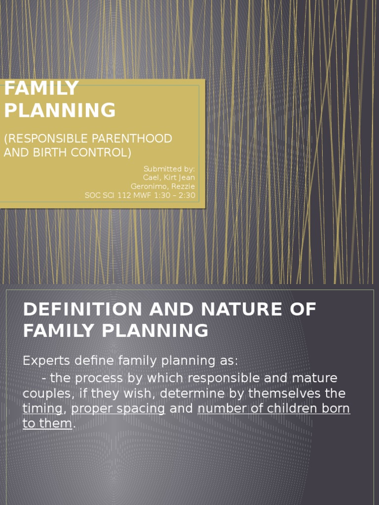 Family Planning Methods and Education | PDF | Birth Control | Family ...