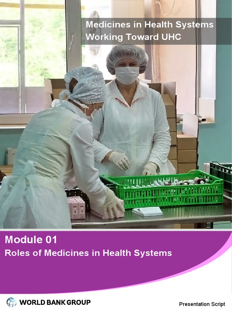 Medicines in Health Systems Working Toward UHC: Presentation Script | PDF | Health System ...