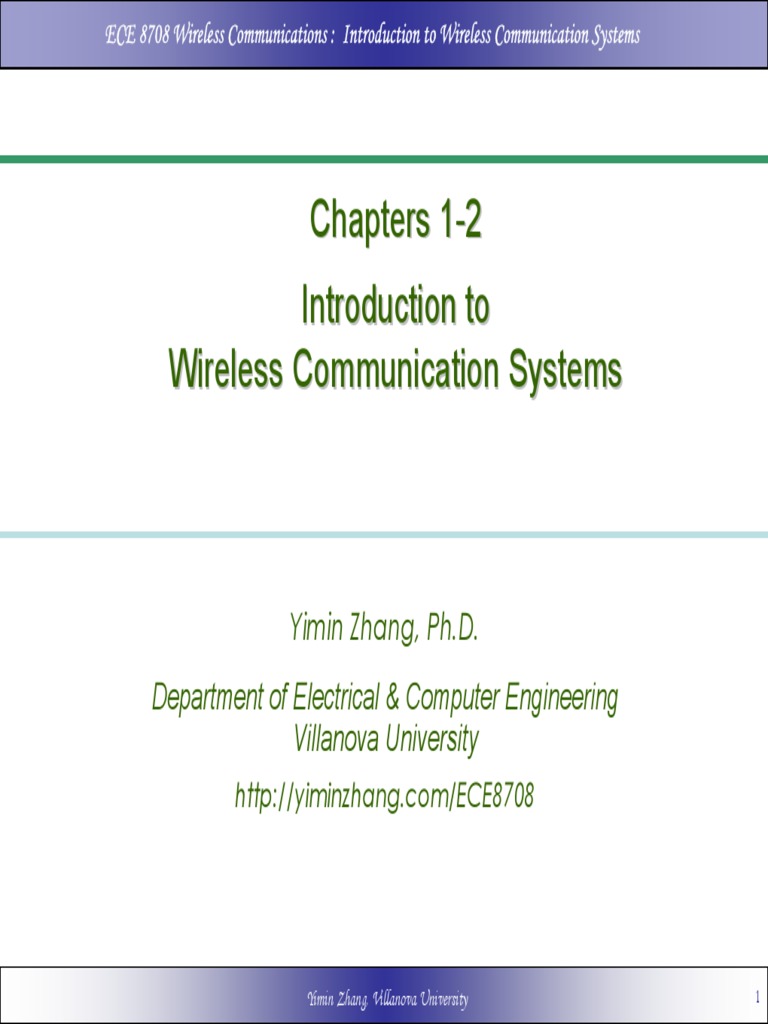 Introduction To Wireless Communication | PDF | Mobile Technology ...