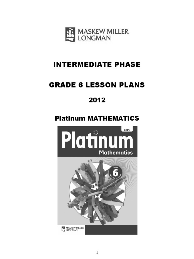 Platinum-Mathematics-Grade-6-Lesson-Plans.docx | Fraction (Mathematics ...