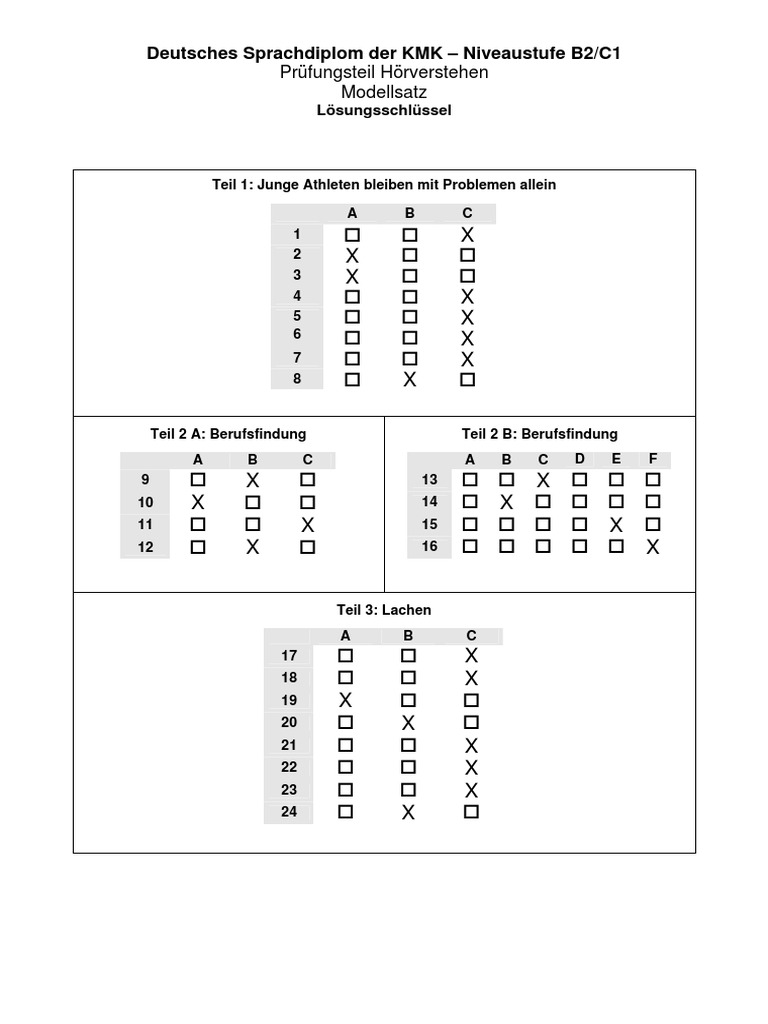 Modellsatz B2-C1 | PDF