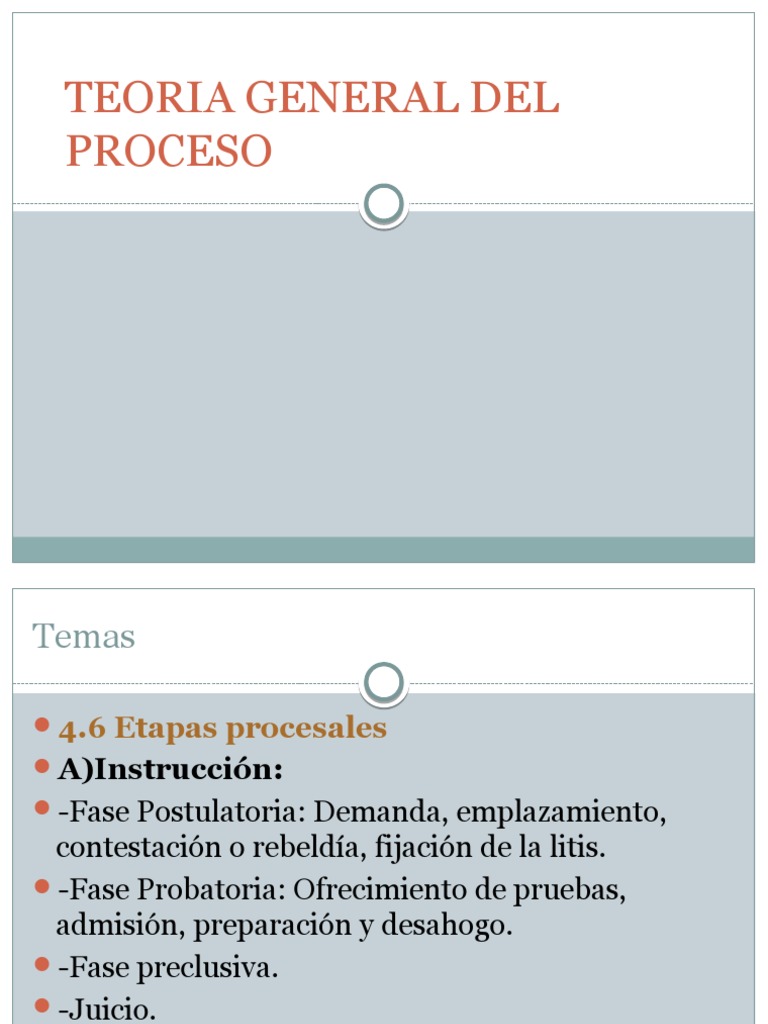 Etapas Procesales. Fase Postulatoria | Ley procesal | Reunión