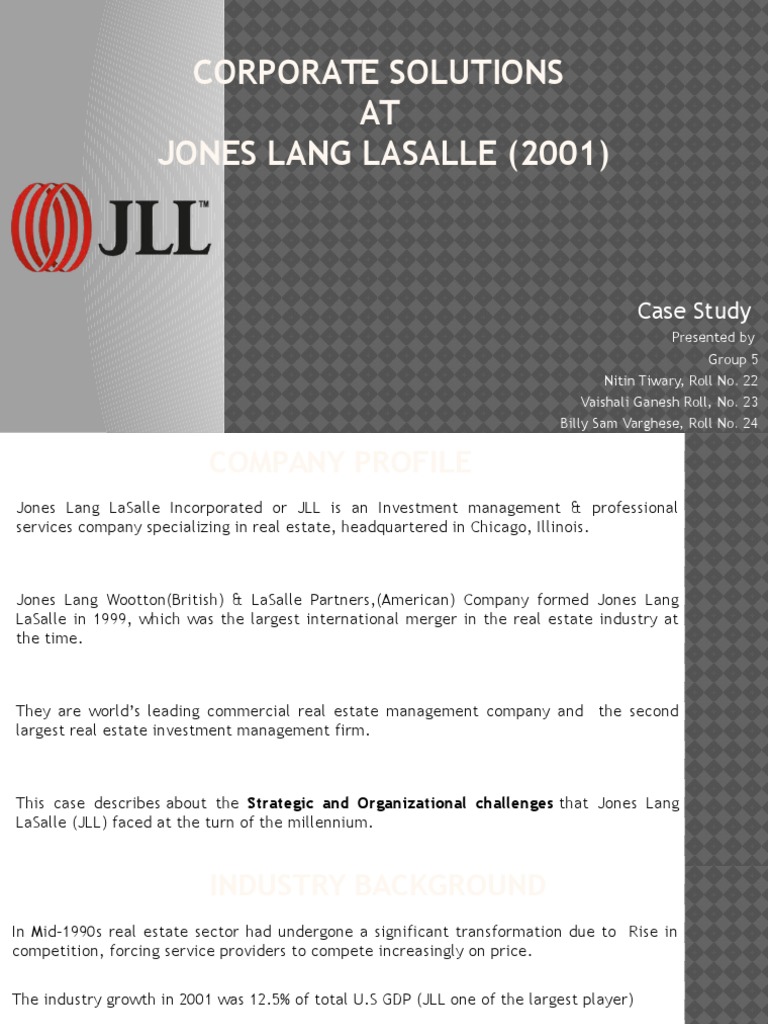 Case Study Corporate Solutions JLL-1 | PDF | Mergers And Acquisitions ...