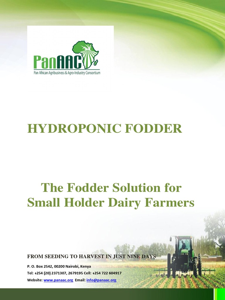 Hydroponic Fodder: From Seeding To Harvest in Just Nine Days | PDF