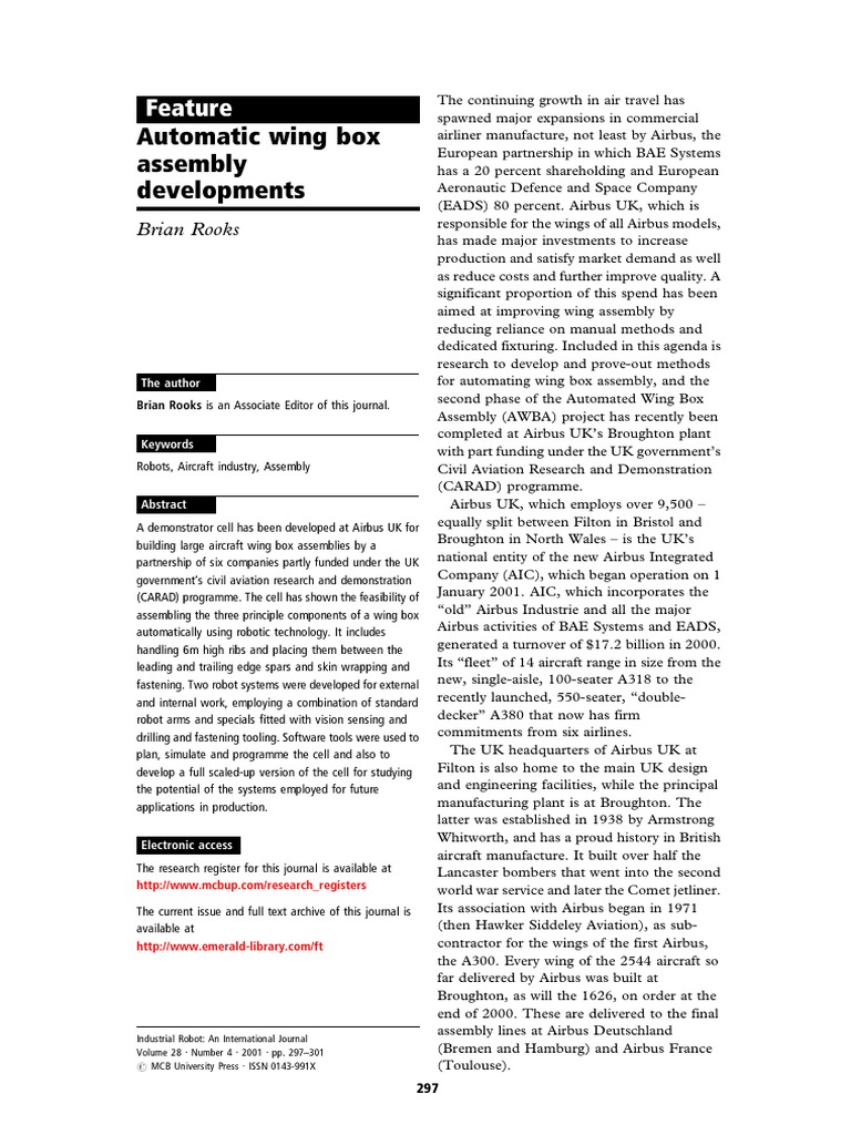 Airbus Wing Assembly PDF | PDF | Airbus | Aircraft