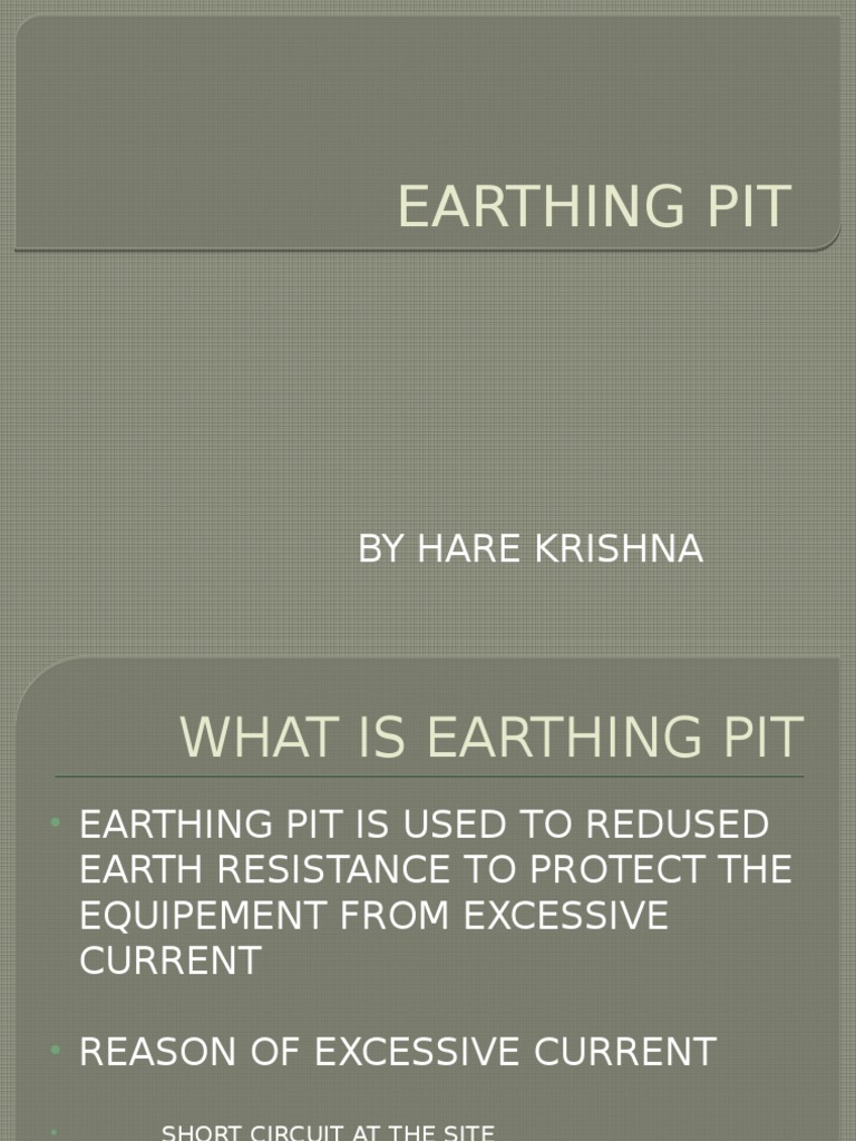Earthing Pits: A Quick Guide | PDF