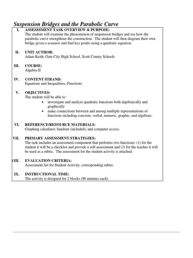 Adam Keith - Suspension Bridges and The Parabolic Curve | Download Free ...