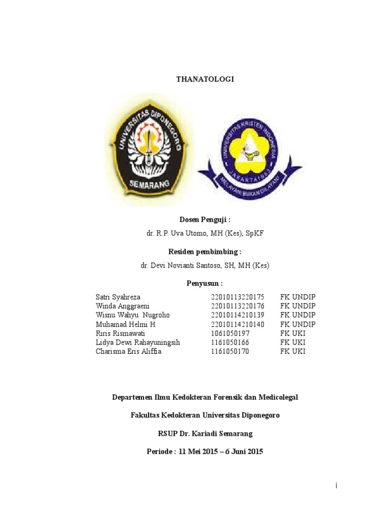 Referat Thanatologi Forensik Rev New | PDF