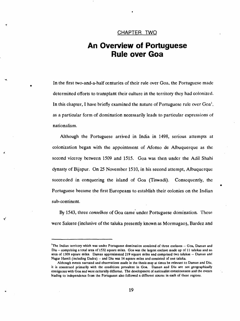 An Overview of Portuguese Rule Over Goa | PDF | Portugal | Suffrage