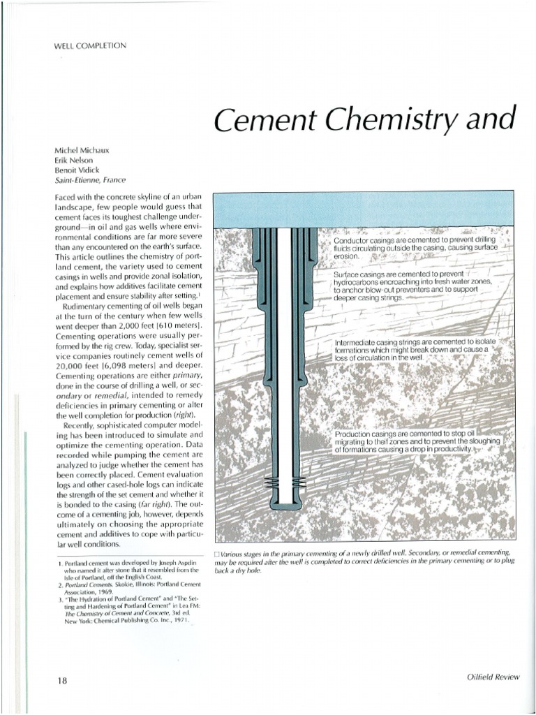 Cement Chemistry and Additives PDF | PDF
