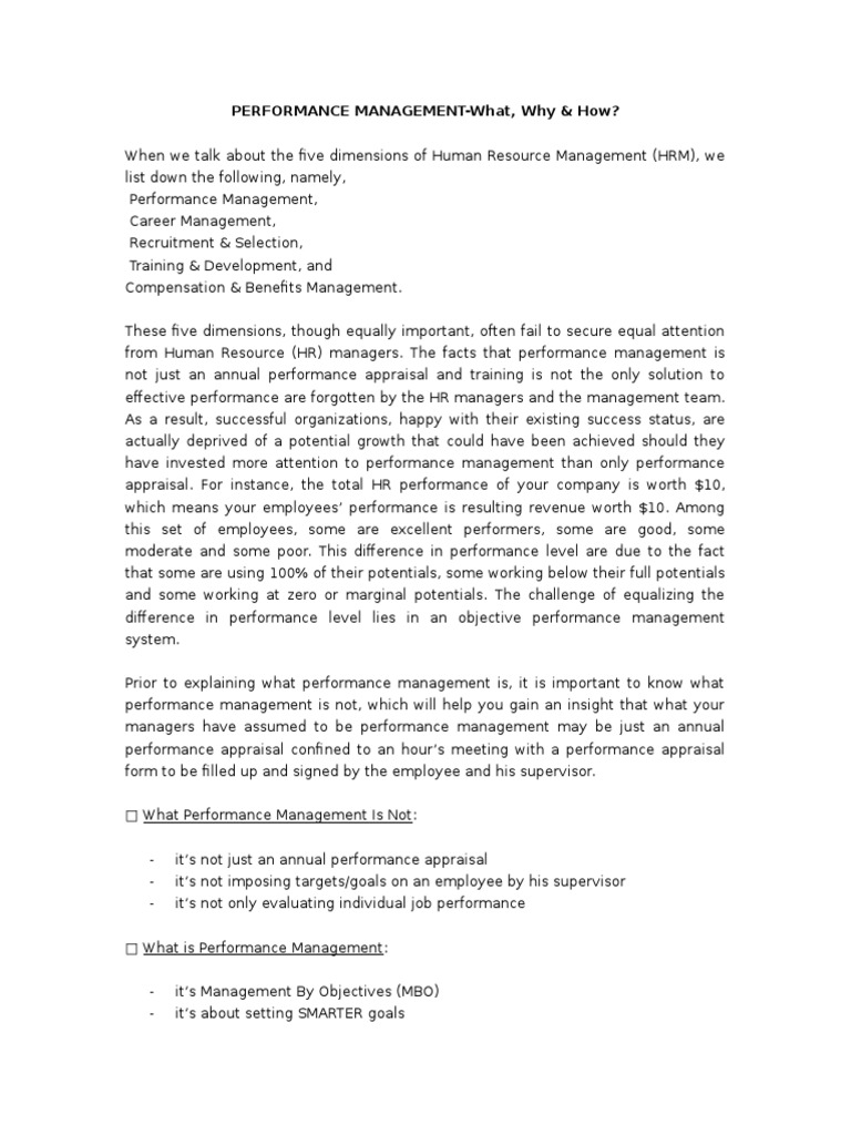 Understanding Performance Management Process | PDF | Competence (Human ...