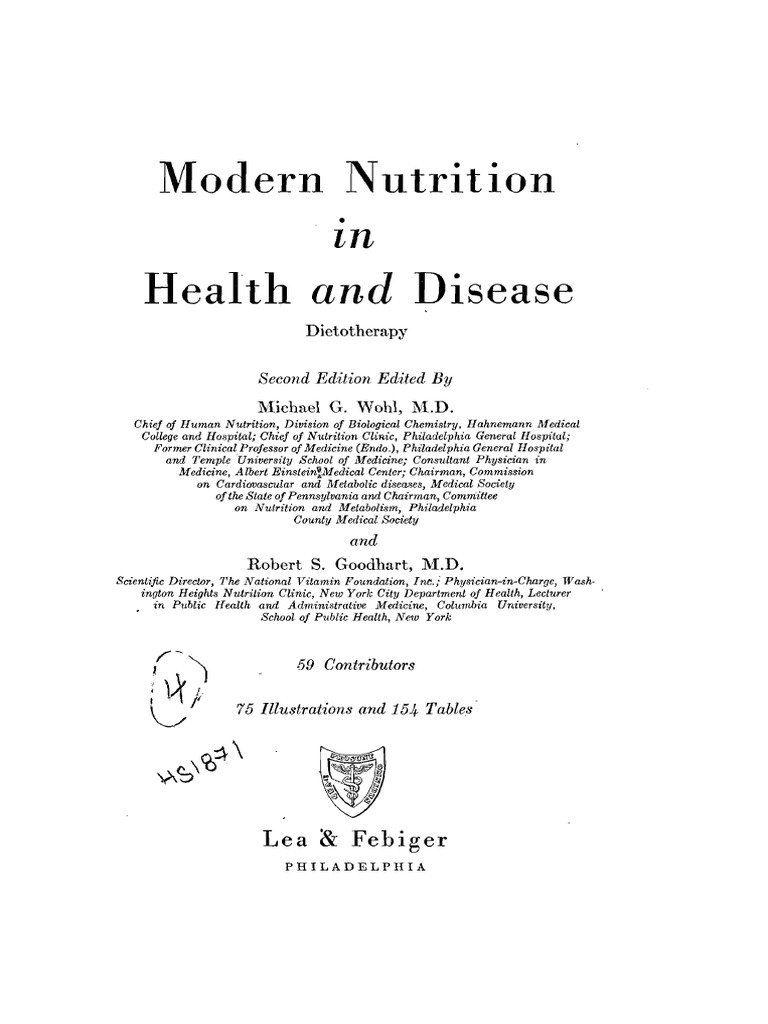 Modern Nutrition in Health and Disease 2nd Edition