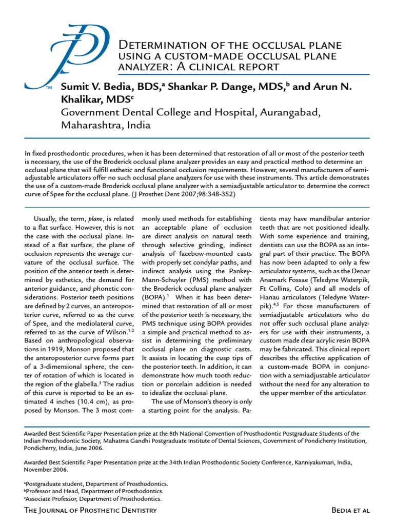 Broderick Occlusal Plane Analyzer (1DIEGO) | PDF | Dental Anatomy ...