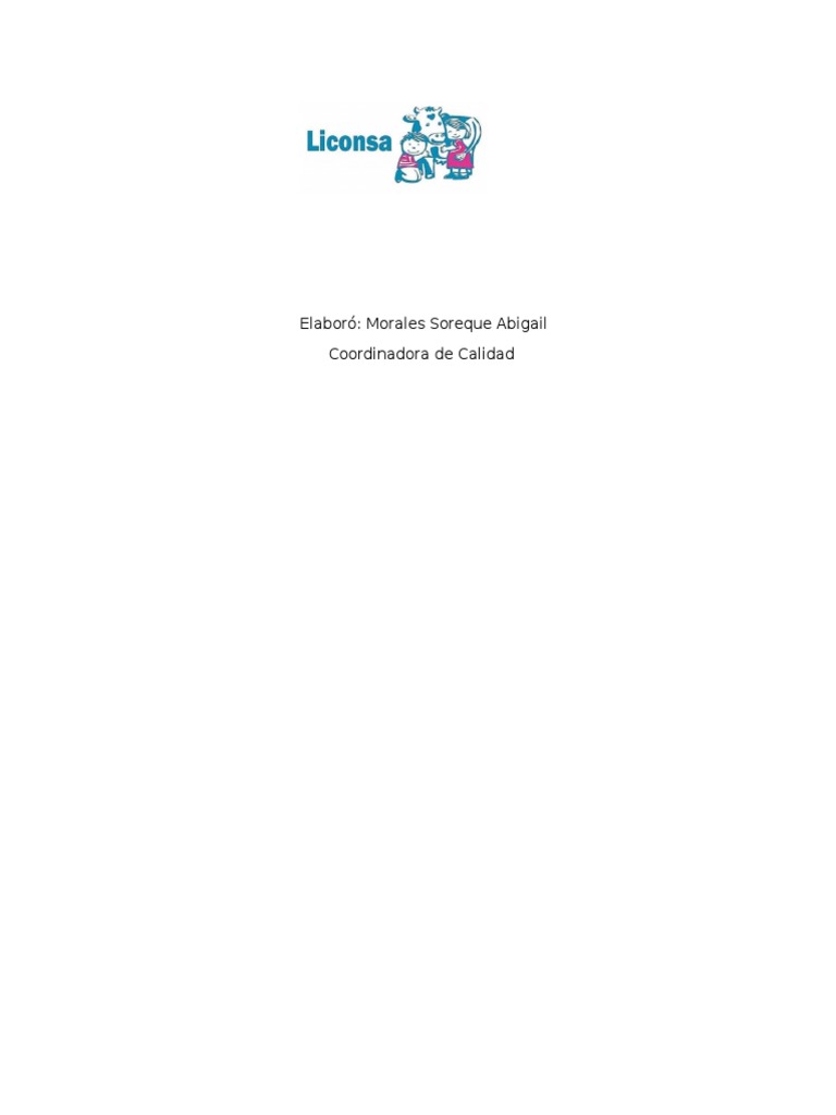 Liconsa Manual de Calidad | PDF